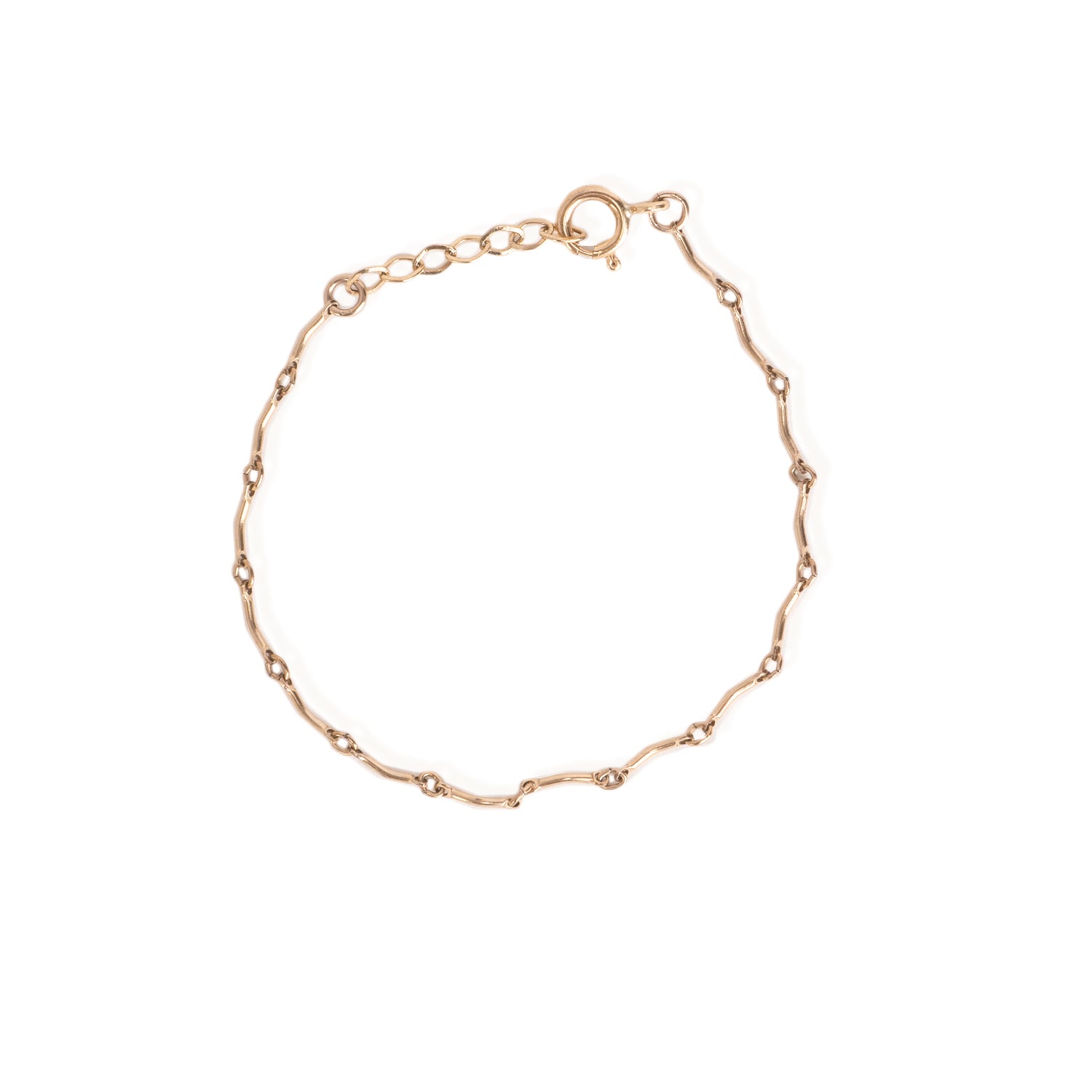 Curved link chain