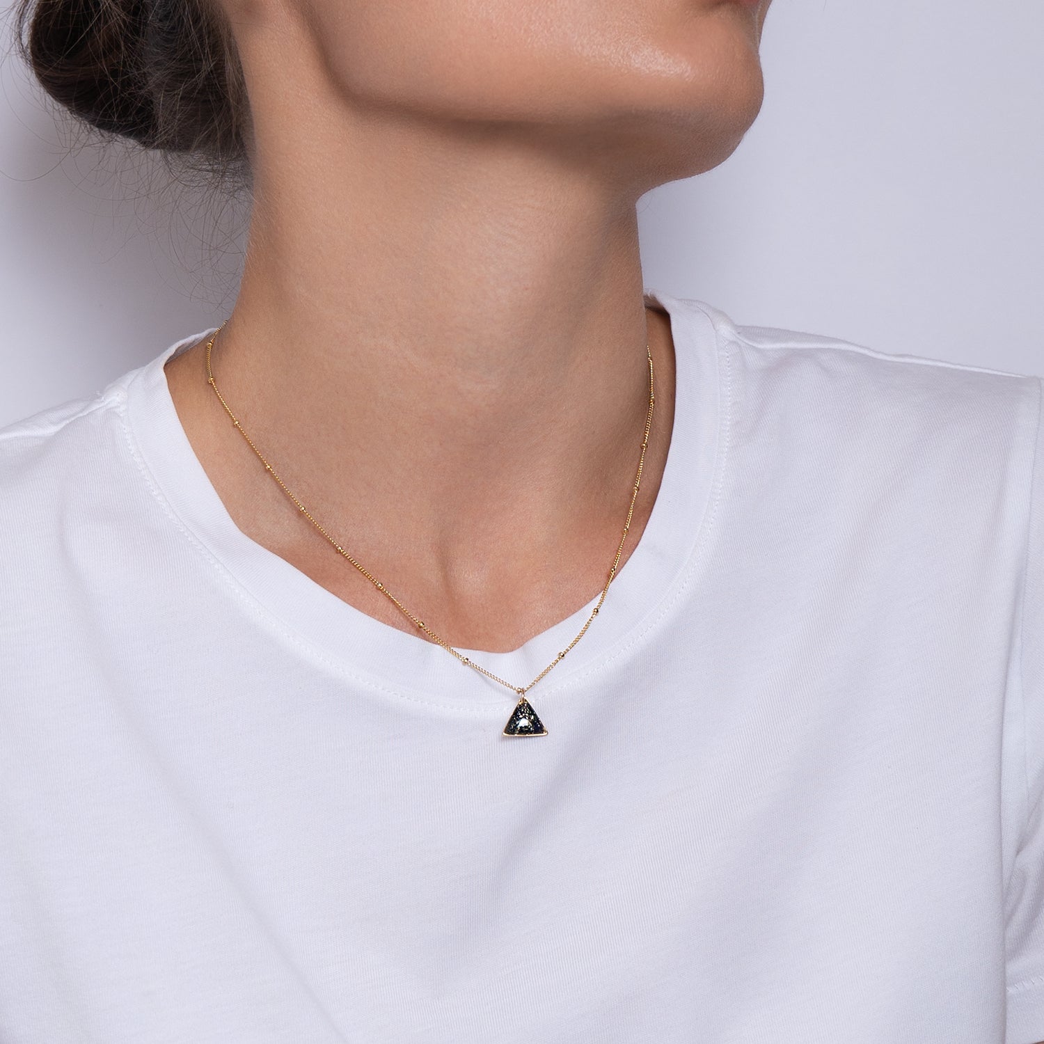 Dainty Triangle Galaxy Necklace